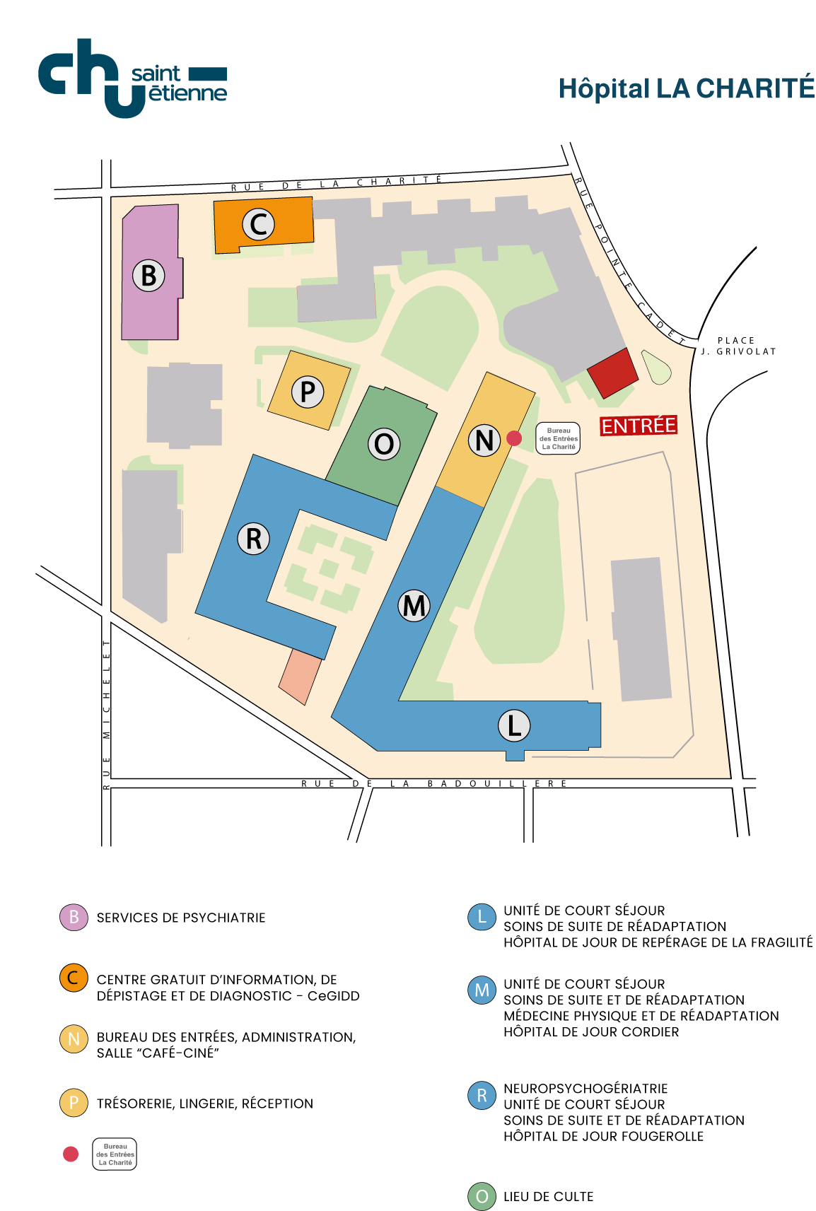 CHU Centre Hospitalier Universitaire Saint tienne Coordonn es Plans